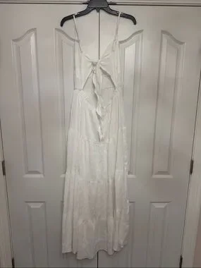 SHEIN | Dresses | Shein White Tiered Spaghetti Strap Maxi Dress | Poshmark